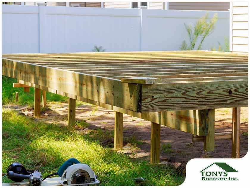 Deck Footing Installation In EDgewood,WA | Tony's RoofCare